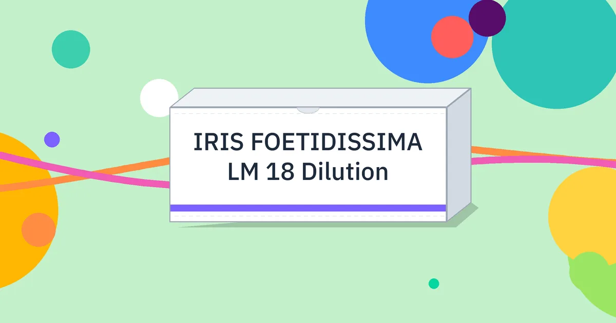 Symbolbild: Packung mit der Aufschrift IRIS FOETIDISSIMA LM 18 Dilution (PZN 12913970) – Verfügbarkeit und Bezug in Apotheken in Frankfurt am Main