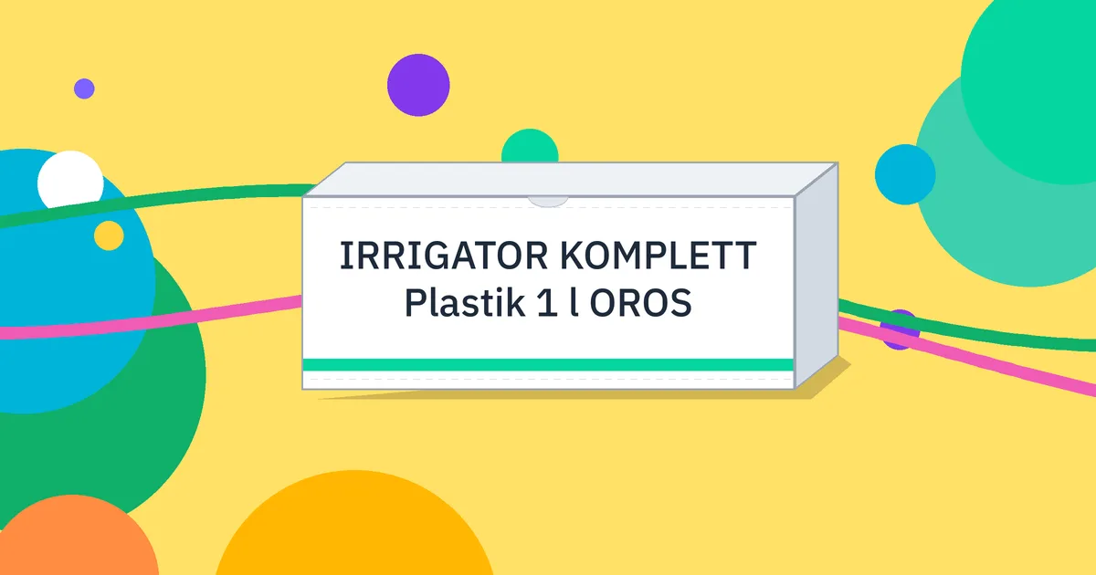 Symbolbild: Packung mit der Aufschrift IRRIGATOR KOMPLETT Plastik 1 l OROS (PZN 02349008) – Verfügbarkeit und Bezug in Apotheken in Frankfurt am Main