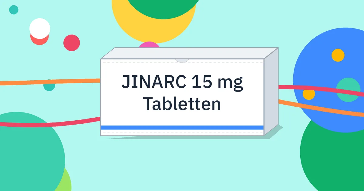 Symbolbild: Packung mit der Aufschrift JINARC 15 mg Tabletten (PZN 11171785) – Verfügbarkeit und Bezug in Apotheken in Frankfurt am Main