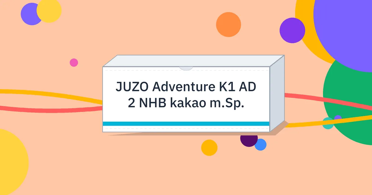 Symbolbild: Packung mit der Aufschrift JUZO Adventure K1 AD 2 NHB kakao m.Sp. (PZN 14974622) – Verfügbarkeit und Bezug in Apotheken in Frankfurt am Main