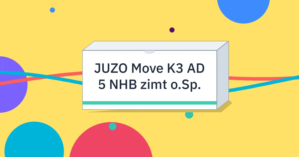 Symbolbild: Packung mit der Aufschrift JUZO Move K3 AD 5 NHB zimt o.Sp. (PZN 18567517) – Verfügbarkeit und Bezug in Apotheken in Frankfurt am Main