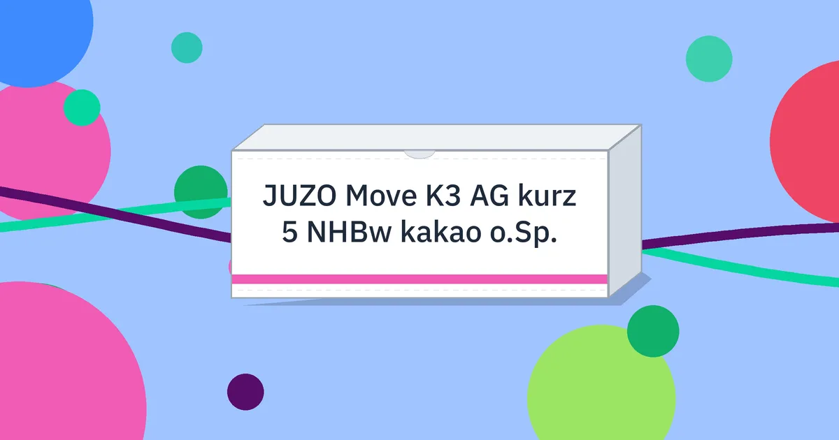 Symbolbild: Packung mit der Aufschrift JUZO Move K3 AG kurz 5 NHBw kakao o.Sp. (PZN 18592478) – Verfügbarkeit und Bezug in Apotheken in Frankfurt am Main