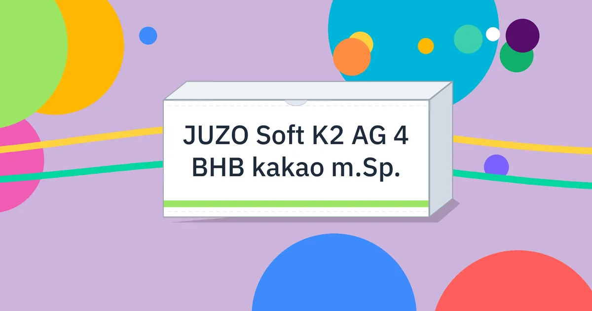 Symbolbild: Packung mit der Aufschrift JUZO Soft K2 AG 4 BHB kakao m.Sp. (PZN 14825141) – Verfügbarkeit und Bezug in Apotheken in Frankfurt am Main