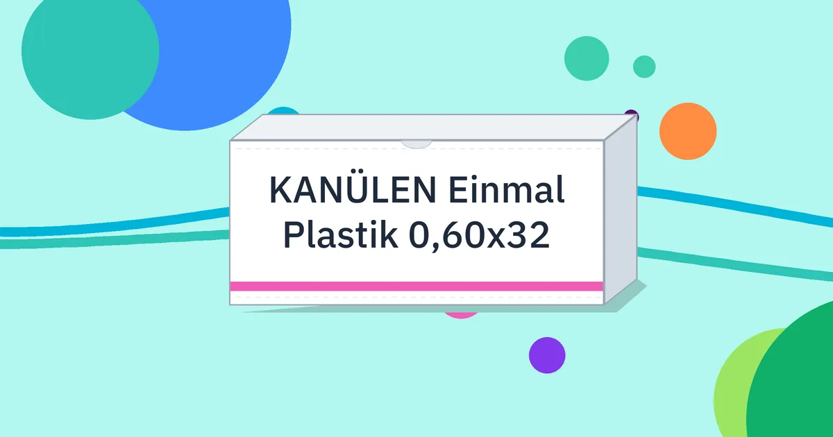 Symbolbild: Packung mit der Aufschrift KANÜLEN Einmal Plastik 0,60x32 (PZN 01964444) – Verfügbarkeit und Bezug in Apotheken in Frankfurt am Main
