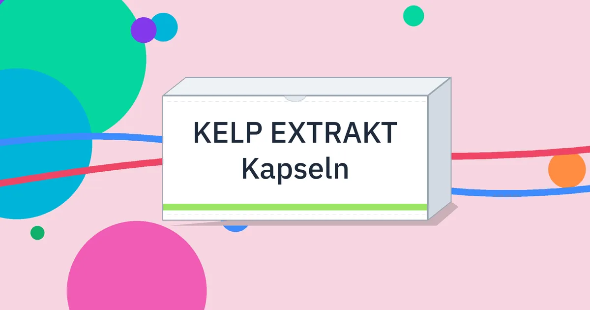 Symbolbild: Packung mit der Aufschrift KELP EXTRAKT Kapseln (PZN 18193867) – Verfügbarkeit und Bezug in Apotheken in Frankfurt am Main