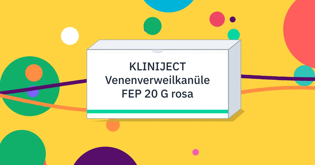 Symbolbild: Packung mit der Aufschrift KLINIJECT Venenverweilkanüle FEP 20 G rosa (PZN 00367841) – Verfügbarkeit und Bezug in Apotheken in Frankfurt am Main