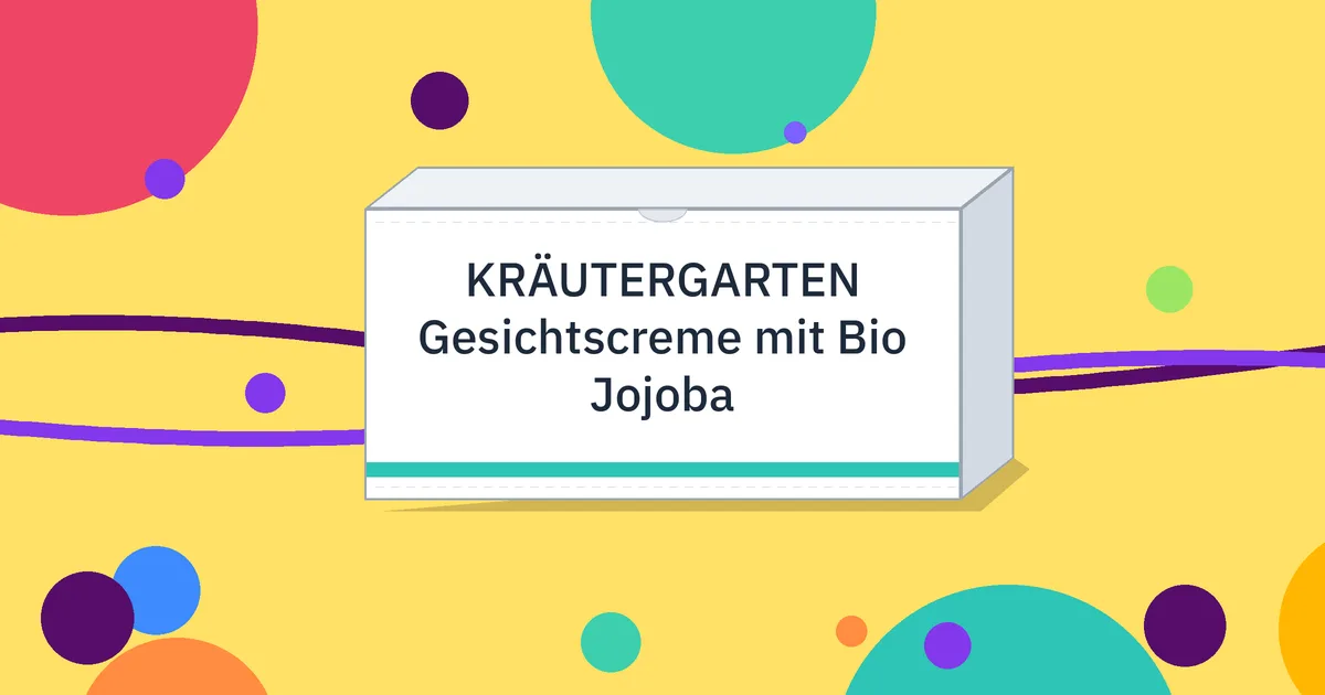 Symbolbild: Packung mit der Aufschrift KRÄUTERGARTEN Gesichtscreme mit Bio Jojoba (PZN 14292294) – Verfügbarkeit und Bezug in Apotheken in Frankfurt am Main