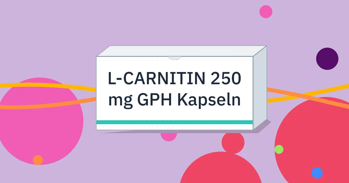 Symbolbild: Packung mit der Aufschrift L-CARNITIN 250 mg GPH Kapseln (PZN 07352914) – Verfügbarkeit und Bezug in Apotheken in Frankfurt am Main