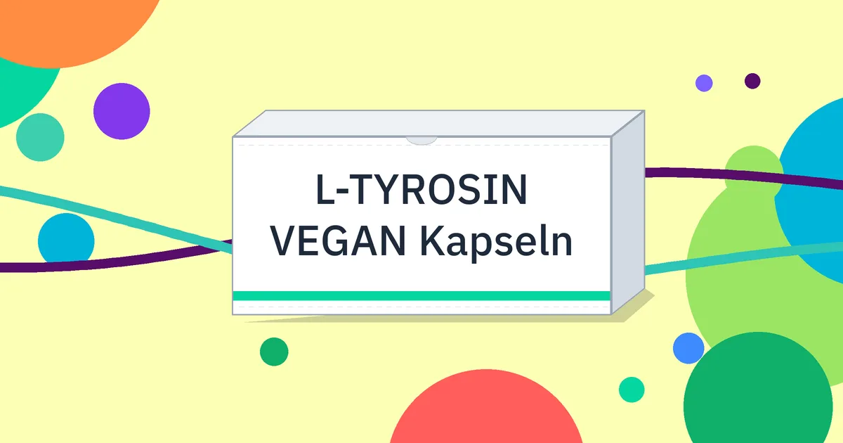 Symbolbild: Packung mit der Aufschrift L-TYROSIN VEGAN Kapseln (PZN 11548468) – Verfügbarkeit und Bezug in Apotheken in Frankfurt am Main
