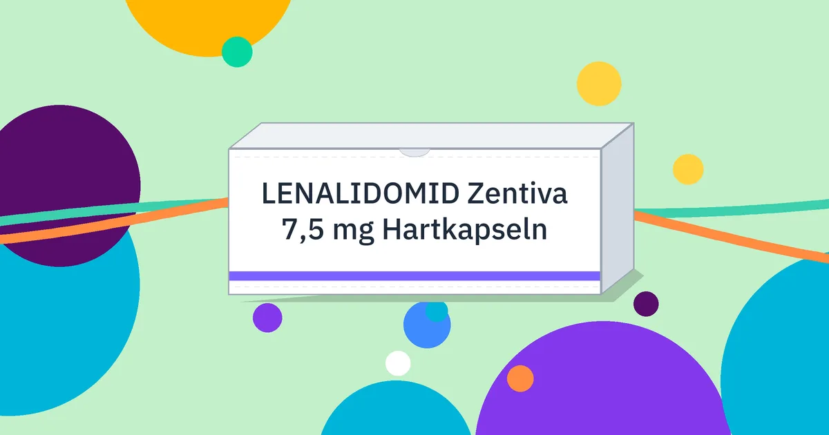 Symbolbild: Packung mit der Aufschrift LENALIDOMID Zentiva 7,5 mg Hartkapseln (PZN 17444155) – Verfügbarkeit und Bezug in Apotheken in Frankfurt am Main