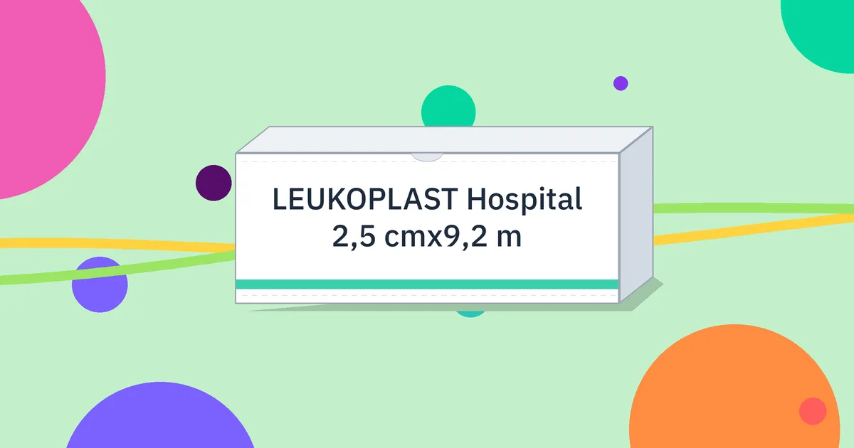 Symbolbild: Packung mit der Aufschrift LEUKOPLAST Hospital 2,5 cmx9,2 m (PZN 04593540) – Verfügbarkeit und Bezug in Apotheken in Frankfurt am Main