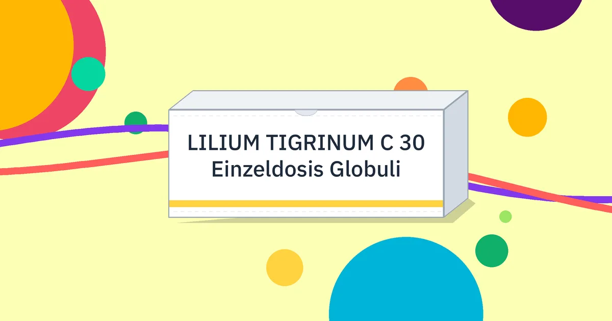 Symbolbild: Packung mit der Aufschrift LILIUM TIGRINUM C 30 Einzeldosis Globuli (PZN 01543257) – Verfügbarkeit und Bezug in Apotheken in Frankfurt am Main