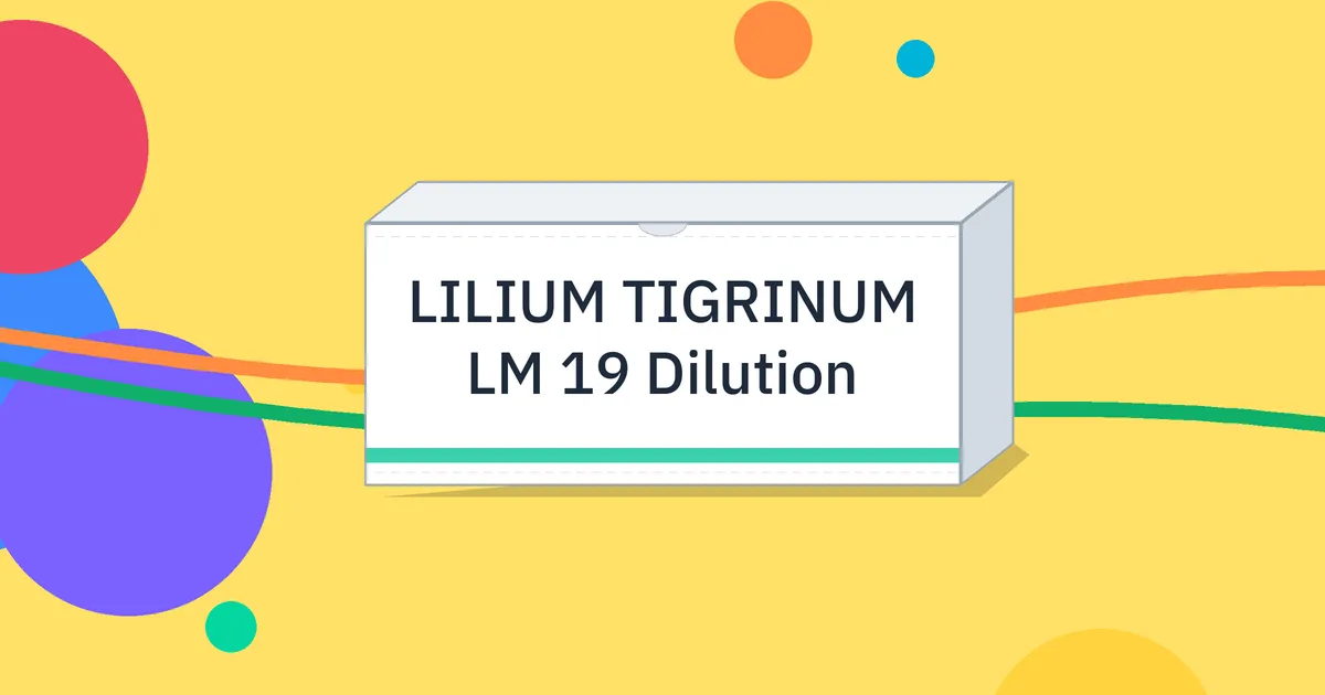 Symbolbild: Packung mit der Aufschrift LILIUM TIGRINUM LM 19 Dilution (PZN 12931181) – Verfügbarkeit und Bezug in Apotheken in Frankfurt am Main
