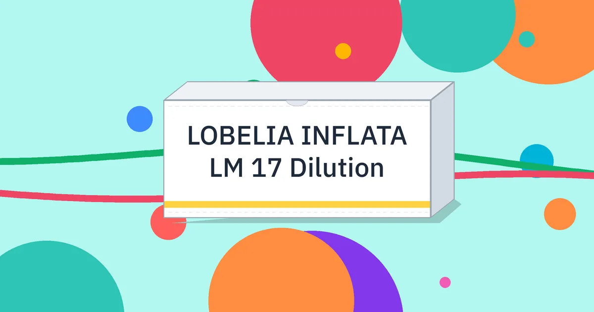 Symbolbild: Packung mit der Aufschrift LOBELIA INFLATA LM 17 Dilution (PZN 13533896) – Verfügbarkeit und Bezug in Apotheken in Frankfurt am Main