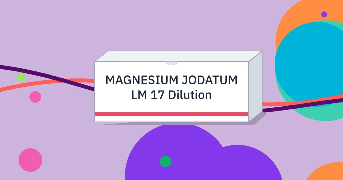 Symbolbild: Packung mit der Aufschrift MAGNESIUM JODATUM LM 17 Dilution (PZN 12937976) – Verfügbarkeit und Bezug in Apotheken in Frankfurt am Main