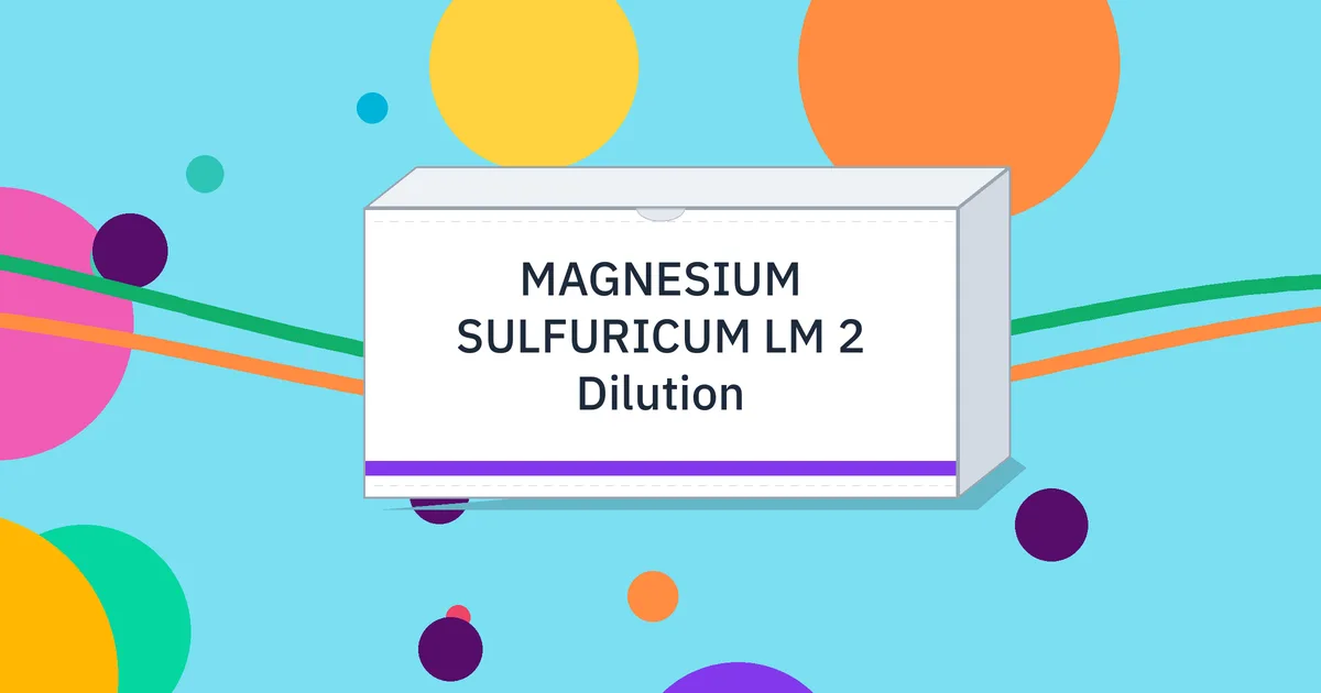 Symbolbild: Packung mit der Aufschrift MAGNESIUM SULFURICUM LM 2 Dilution (PZN 12939981) – Verfügbarkeit und Bezug in Apotheken in Frankfurt am Main