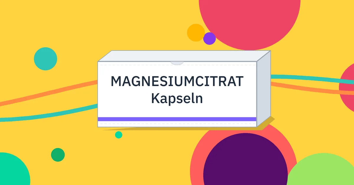 Symbolbild: Packung mit der Aufschrift MAGNESIUMCITRAT Kapseln (PZN 18131866) – Verfügbarkeit und Bezug in Apotheken in Frankfurt am Main