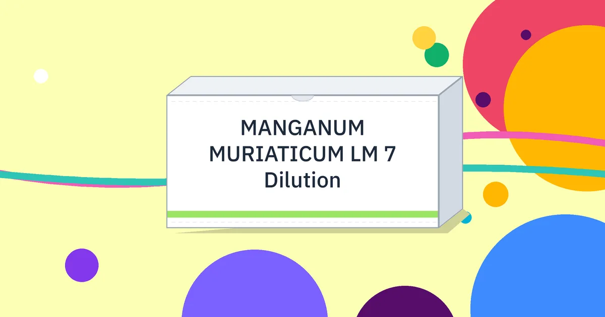 Symbolbild: Packung mit der Aufschrift MANGANUM MURIATICUM LM 7 Dilution (PZN 12943652) – Verfügbarkeit und Bezug in Apotheken in Frankfurt am Main