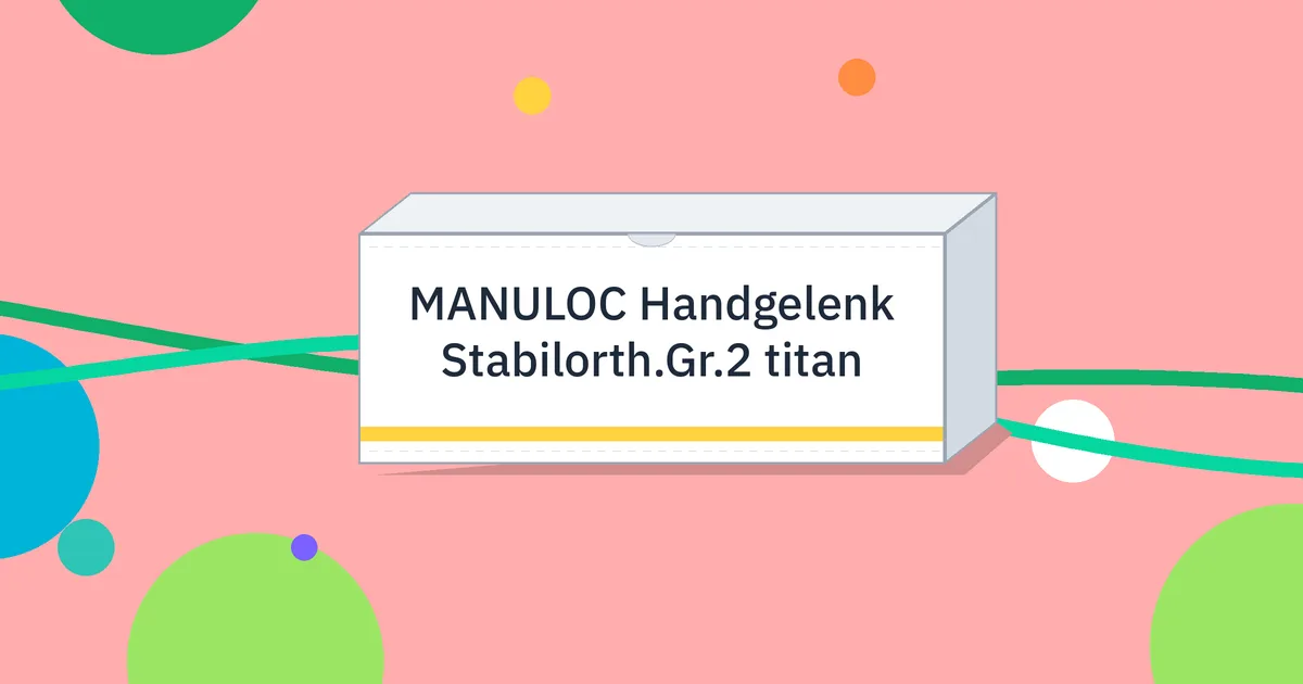 Symbolbild: Packung mit der Aufschrift MANULOC Handgelenk Stabilorth.Gr.2 titan (PZN 02723317) – Verfügbarkeit und Bezug in Apotheken in Frankfurt am Main