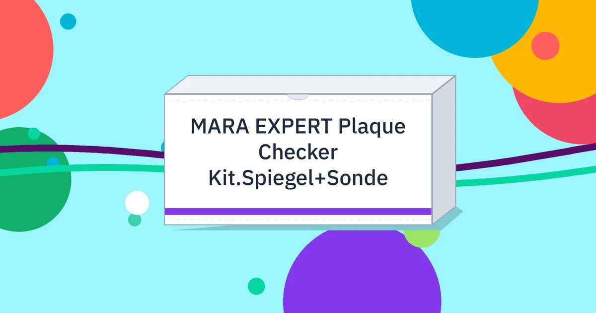 Symbolbild: Packung mit der Aufschrift MARA EXPERT Plaque Checker Kit.Spiegel+Sonde (PZN 16780282) – Verfügbarkeit und Bezug in Apotheken in Frankfurt am Main