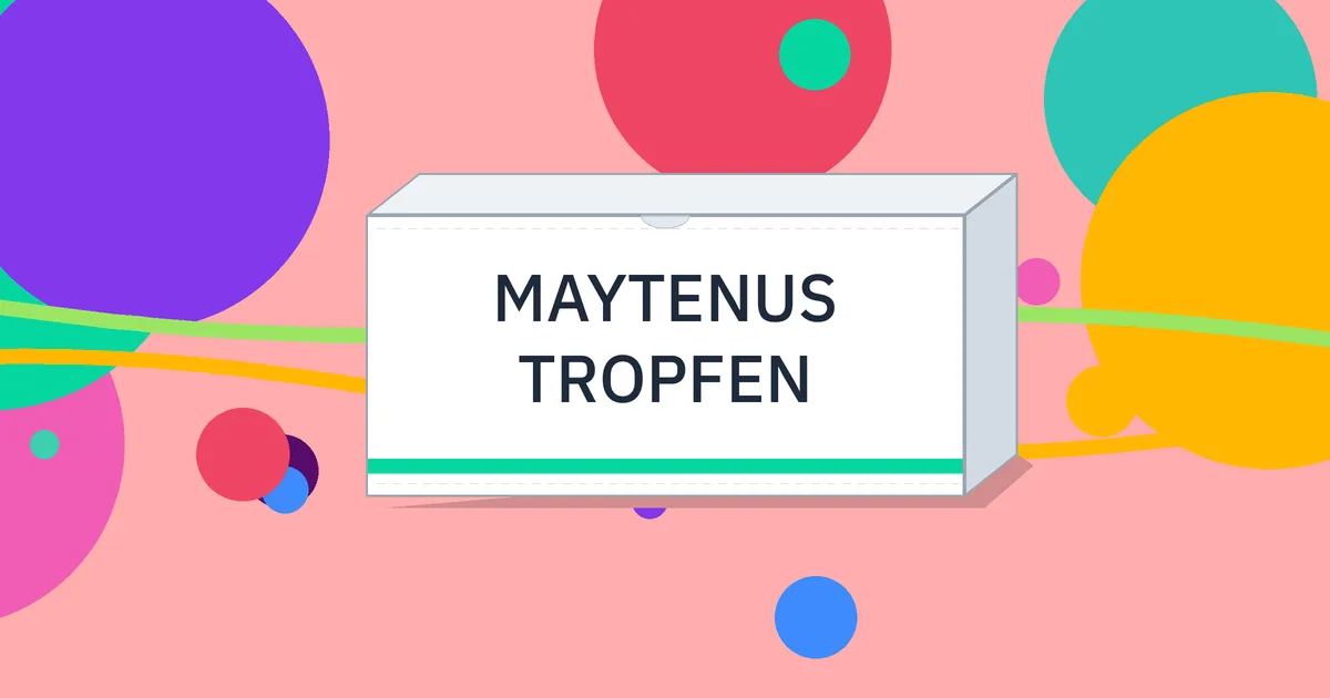 Symbolbild: Packung mit der Aufschrift MAYTENUS TROPFEN (PZN 15229234) – Verfügbarkeit und Bezug in Apotheken in Frankfurt am Main