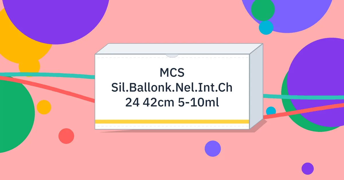 Symbolbild: Packung mit der Aufschrift MCS Sil.Ballonk.Nel.Int.Ch 24 42cm 5-10ml (PZN 04799603) – Verfügbarkeit und Bezug in Apotheken in Frankfurt am Main