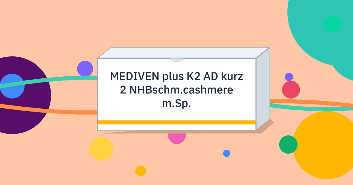 Symbolbild: Packung mit der Aufschrift MEDIVEN plus K2 AD kurz 2 NHBschm.cashmere m.Sp. (PZN 15926275) – Verfügbarkeit und Bezug in Apotheken in Frankfurt am Main