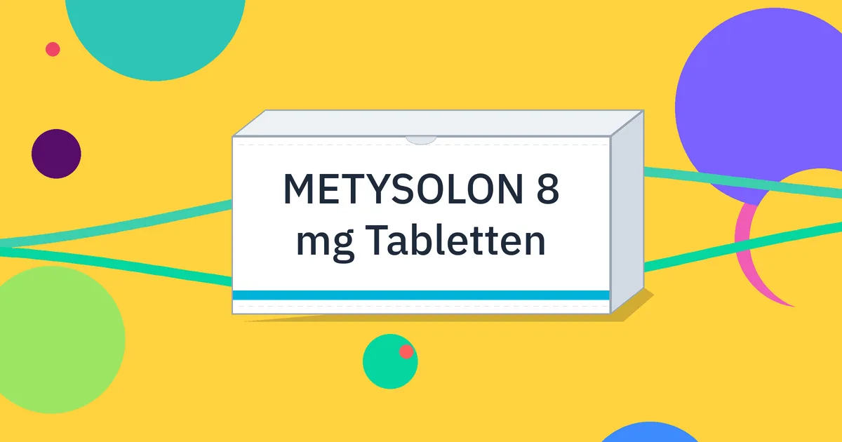 Symbolbild: Packung mit der Aufschrift METYSOLON 8 mg Tabletten (PZN 20371589) – Verfügbarkeit und Bezug in Apotheken in Frankfurt am Main