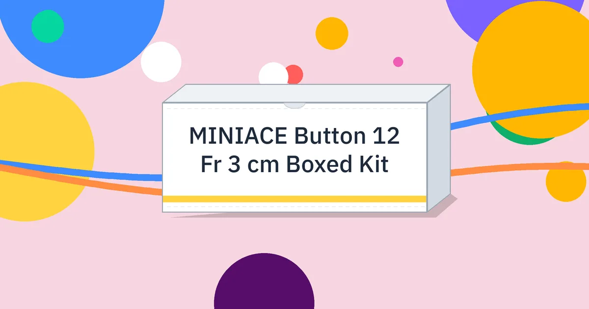 Symbolbild: Packung mit der Aufschrift MINIACE Button 12 Fr 3 cm Boxed Kit (PZN 16953587) – Verfügbarkeit und Bezug in Apotheken in Frankfurt am Main