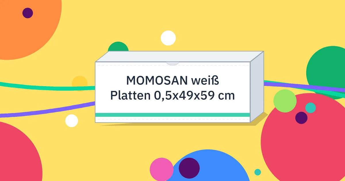Symbolbild: Packung mit der Aufschrift MOMOSAN weiß Platten 0,5x49x59 cm (PZN 02329767) – Verfügbarkeit und Bezug in Apotheken in Frankfurt am Main