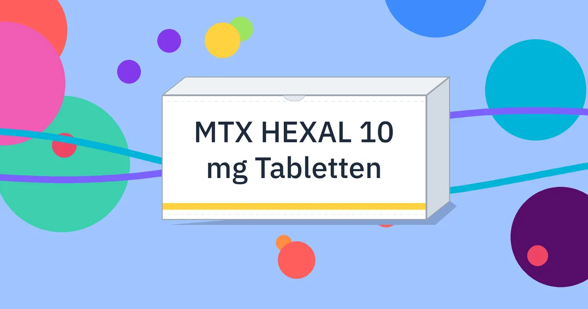 Symbolbild: Packung mit der Aufschrift MTX HEXAL 10 mg Tabletten (PZN 03159468) – Verfügbarkeit und Bezug in Apotheken in Frankfurt am Main