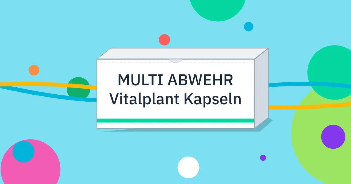 Symbolbild: Packung mit der Aufschrift MULTI ABWEHR Vitalplant Kapseln (PZN 12504160) – Verfügbarkeit und Bezug in Apotheken in Frankfurt am Main