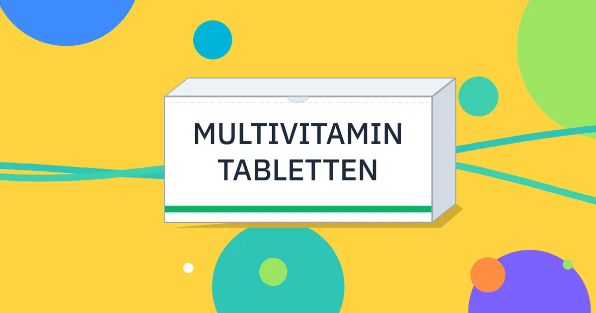 Symbolbild: Packung mit der Aufschrift MULTIVITAMIN TABLETTEN (PZN 07583370) – Verfügbarkeit und Bezug in Apotheken in Frankfurt am Main