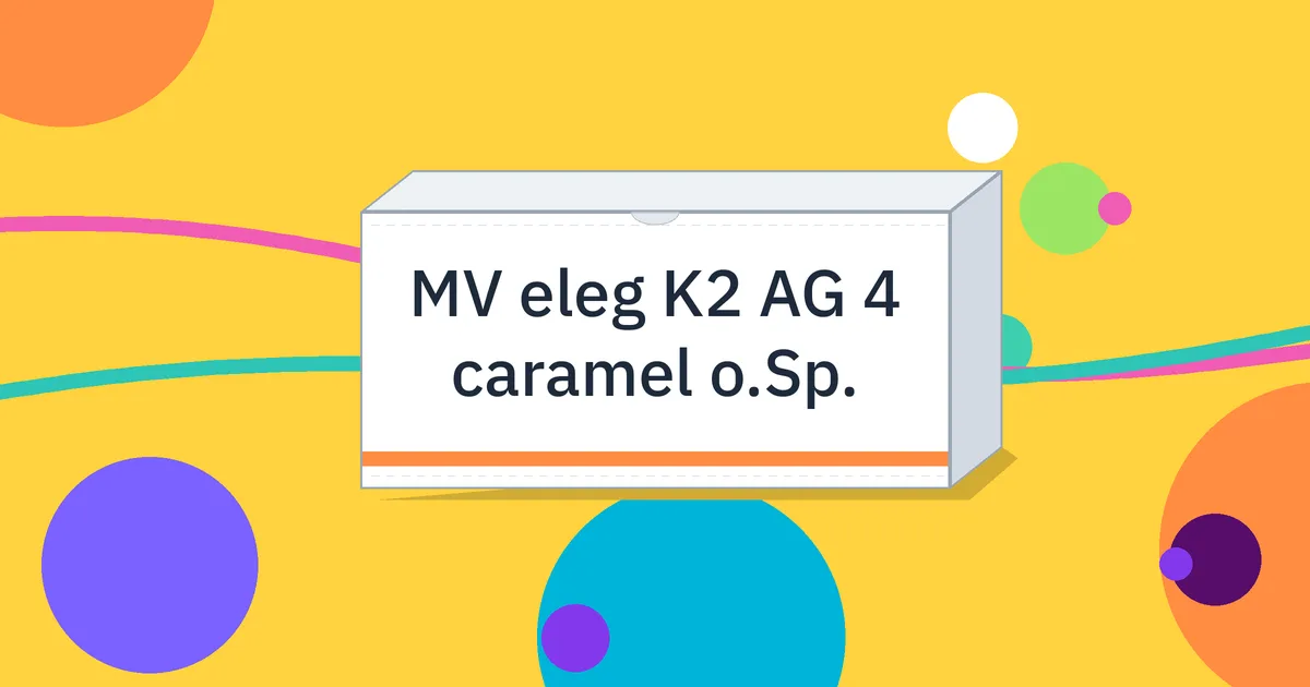 Symbolbild: Packung mit der Aufschrift MV eleg K2 AG 4 caramel o.Sp. (PZN 00531499) – Verfügbarkeit und Bezug in Apotheken in Frankfurt am Main