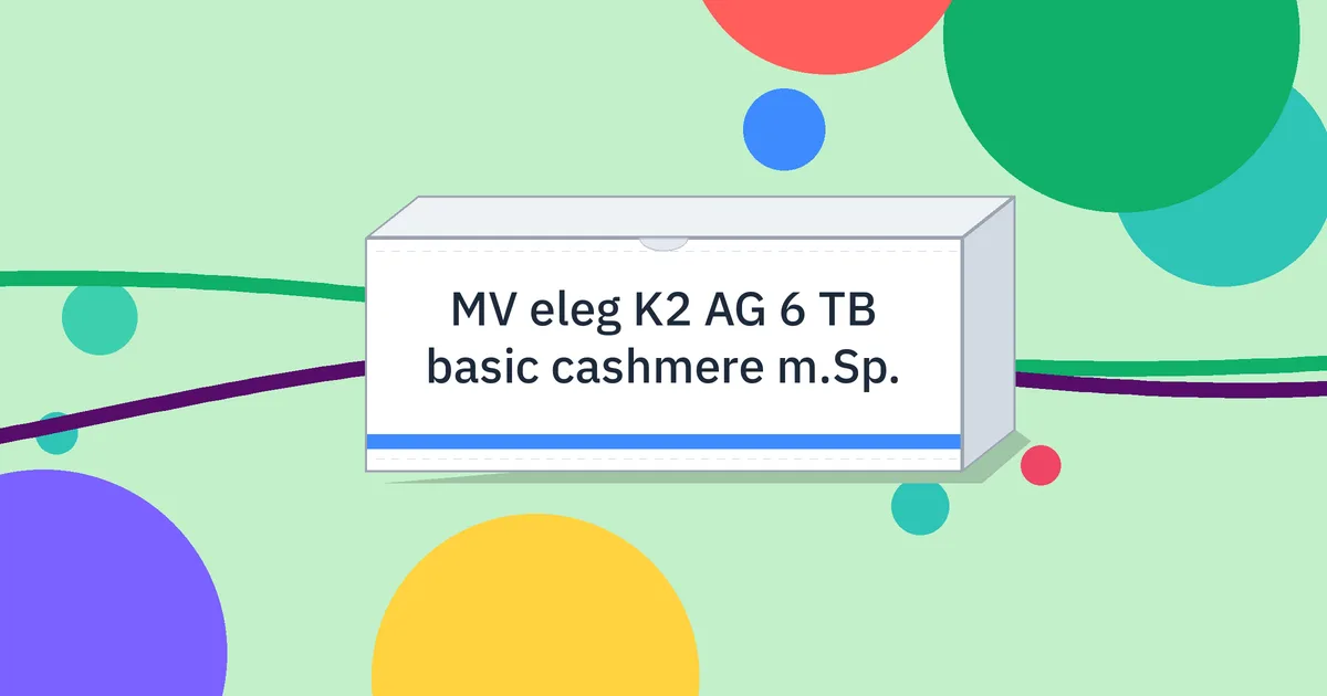 Symbolbild: Packung mit der Aufschrift MV eleg K2 AG 6 TB basic cashmere m.Sp. (PZN 14681044) – Verfügbarkeit und Bezug in Apotheken in Frankfurt am Main