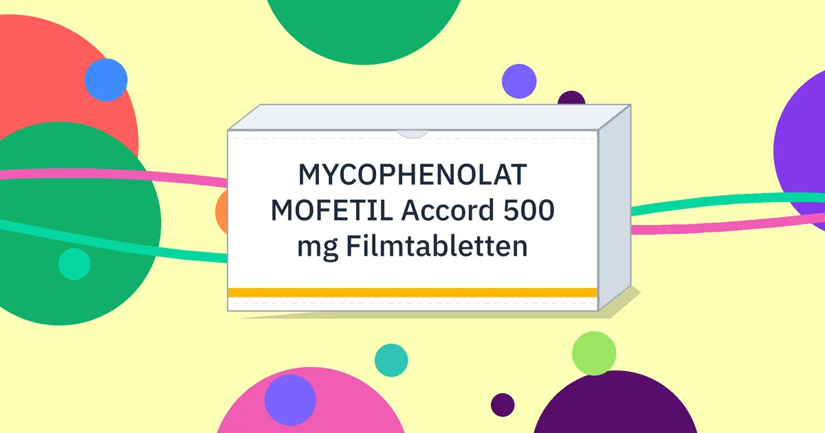 Symbolbild: Packung mit der Aufschrift MYCOPHENOLAT MOFETIL Accord 500 mg Filmtabletten (PZN 11157029) – Verfügbarkeit und Bezug in Apotheken in Frankfurt am Main