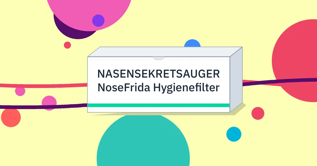 Symbolbild: Packung mit der Aufschrift NASENSEKRETSAUGER NoseFrida Hygienefilter (PZN 07779908) – Verfügbarkeit und Bezug in Apotheken in Frankfurt am Main