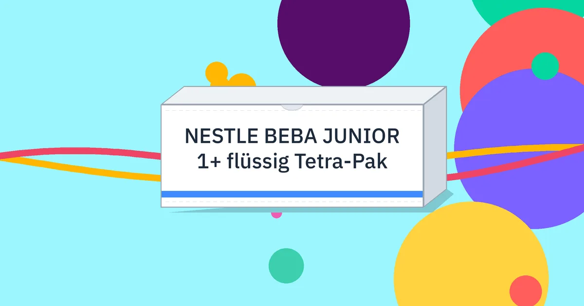 Symbolbild: Packung mit der Aufschrift NESTLE BEBA JUNIOR 1+ flüssig Tetra-Pak (PZN 18438470) – Verfügbarkeit und Bezug in Apotheken in Frankfurt am Main