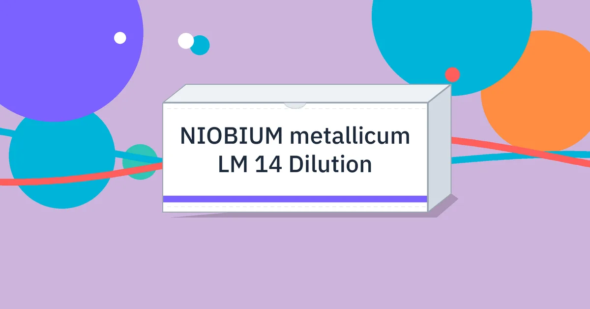 Symbolbild: Packung mit der Aufschrift NIOBIUM metallicum LM 14 Dilution (PZN 13619149) – Verfügbarkeit und Bezug in Apotheken in Frankfurt am Main