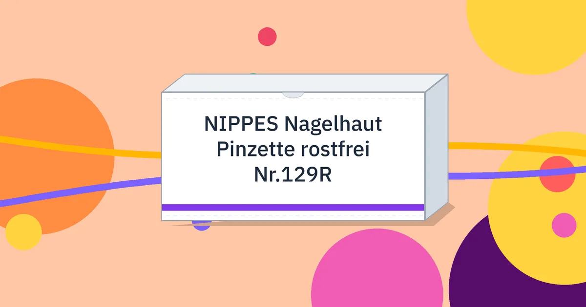 Symbolbild: Packung mit der Aufschrift NIPPES Nagelhaut Pinzette rostfrei Nr.129R (PZN 11862331) – Verfügbarkeit und Bezug in Apotheken in Frankfurt am Main