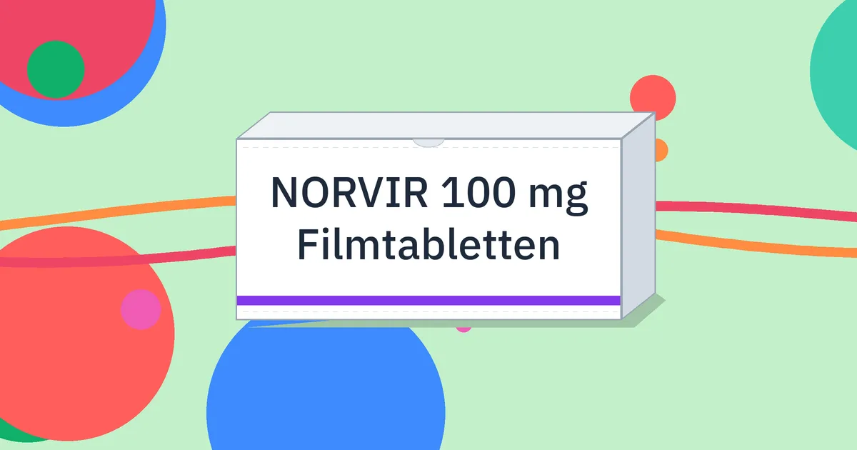 Symbolbild: Packung mit der Aufschrift NORVIR 100 mg Filmtabletten (PZN 09068519) – Verfügbarkeit und Bezug in Apotheken in Frankfurt am Main