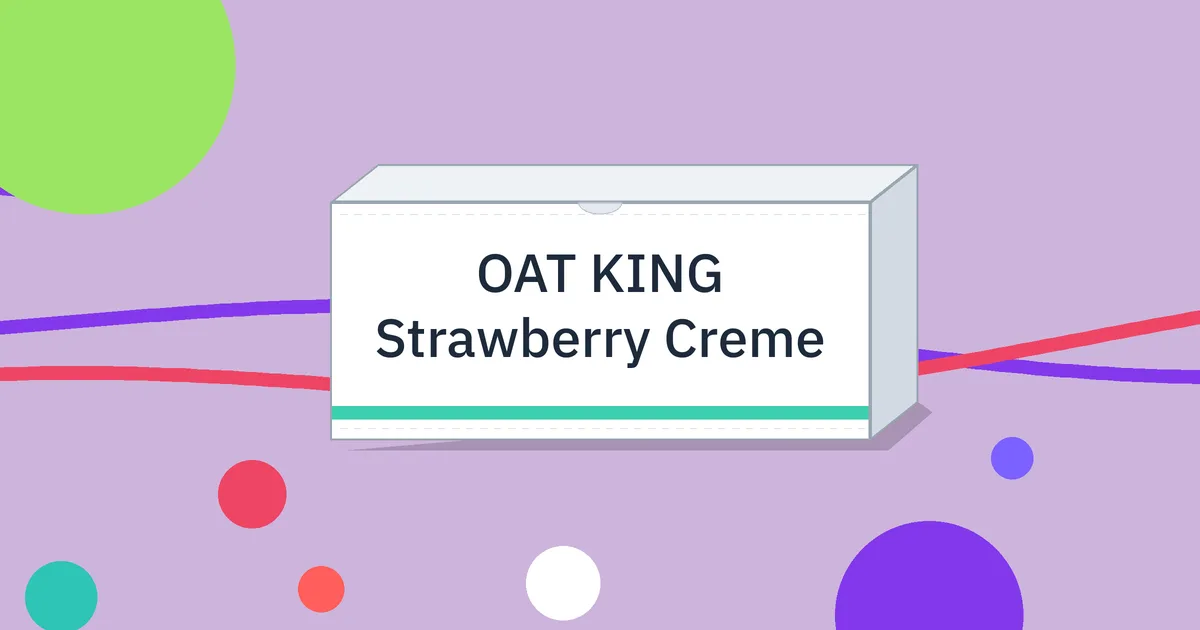 Symbolbild: Packung mit der Aufschrift OAT KING Strawberry Creme (PZN 09522355) – Verfügbarkeit und Bezug in Apotheken in Frankfurt am Main