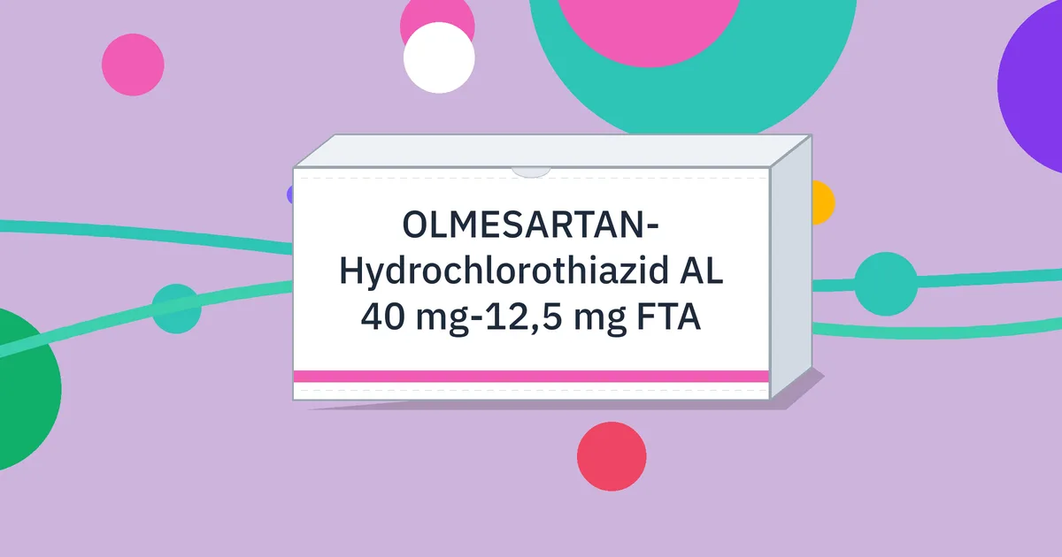 Symbolbild: Packung mit der Aufschrift OLMESARTAN-Hydrochlorothiazid AL 40 mg-12,5 mg FTA (PZN 12572204) – Verfügbarkeit und Bezug in Apotheken in Frankfurt am Main