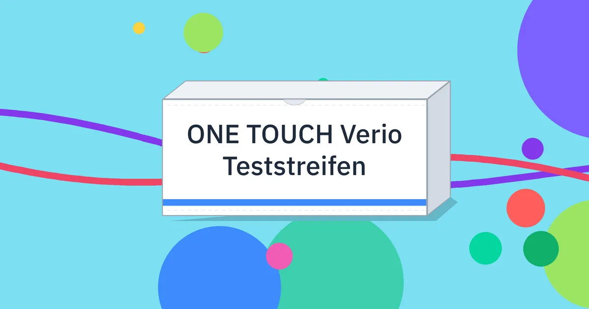 Symbolbild: Packung mit der Aufschrift ONE TOUCH Verio Teststreifen (PZN 06558223) – Verfügbarkeit und Bezug in Apotheken in Frankfurt am Main