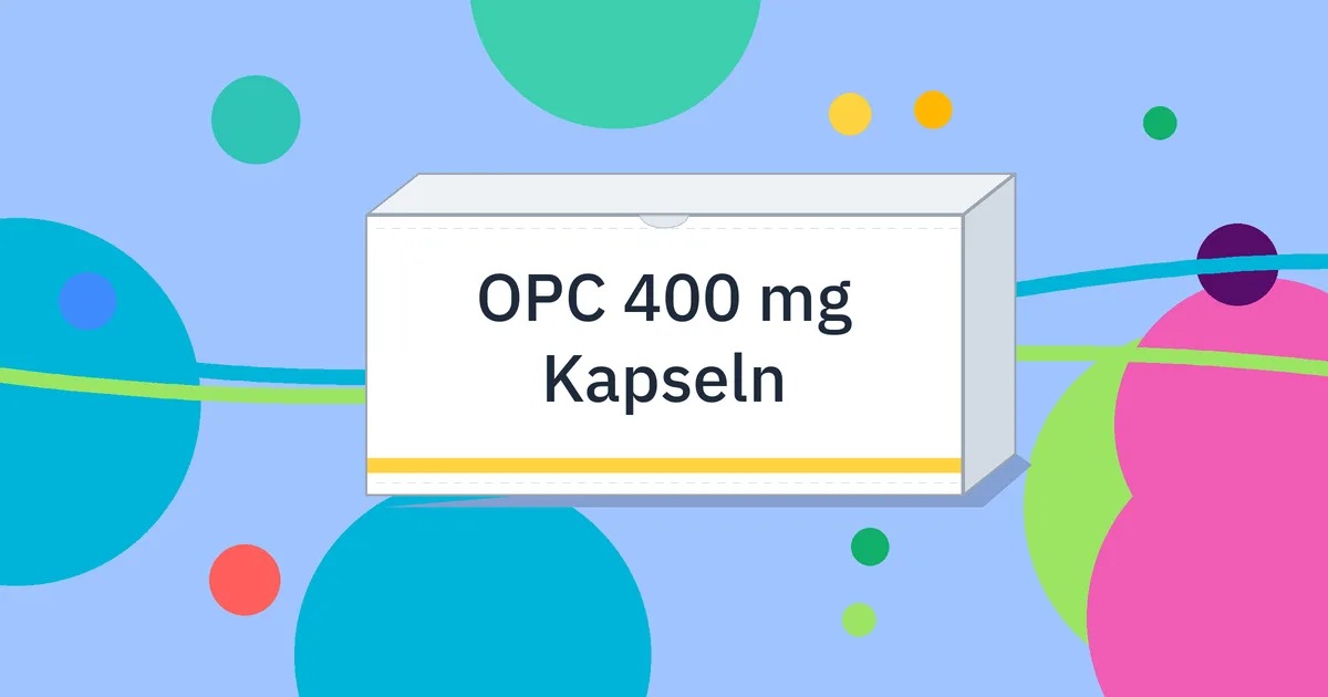 Symbolbild: Packung mit der Aufschrift OPC 400 mg Kapseln (PZN 18666627) – Verfügbarkeit und Bezug in Apotheken in Frankfurt am Main