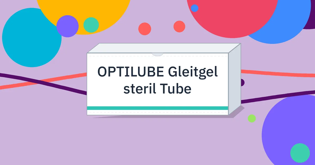 Symbolbild: Packung mit der Aufschrift OPTILUBE Gleitgel steril Tube (PZN 08721911) – Verfügbarkeit und Bezug in Apotheken in Frankfurt am Main