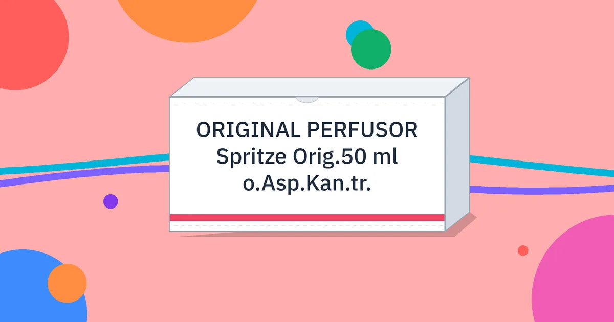 Symbolbild: Packung mit der Aufschrift ORIGINAL PERFUSOR Spritze Orig.50 ml o.Asp.Kan.tr. (PZN 18322359) – Verfügbarkeit und Bezug in Apotheken in Frankfurt am Main