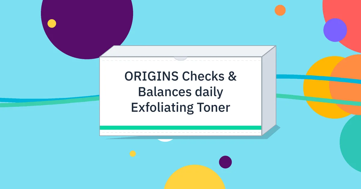 Symbolbild: Packung mit der Aufschrift ORIGINS Checks & Balances daily Exfoliating Toner (PZN 20770935) – Verfügbarkeit und Bezug in Apotheken in Frankfurt am Main