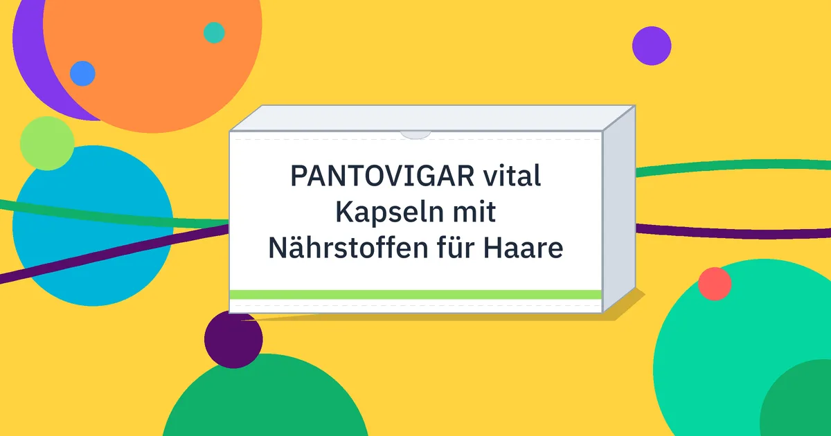 Symbolbild: Packung mit der Aufschrift PANTOVIGAR vital Kapseln mit Nährstoffen für Haare (PZN 19638142) – Verfügbarkeit und Bezug in Apotheken in Frankfurt am Main