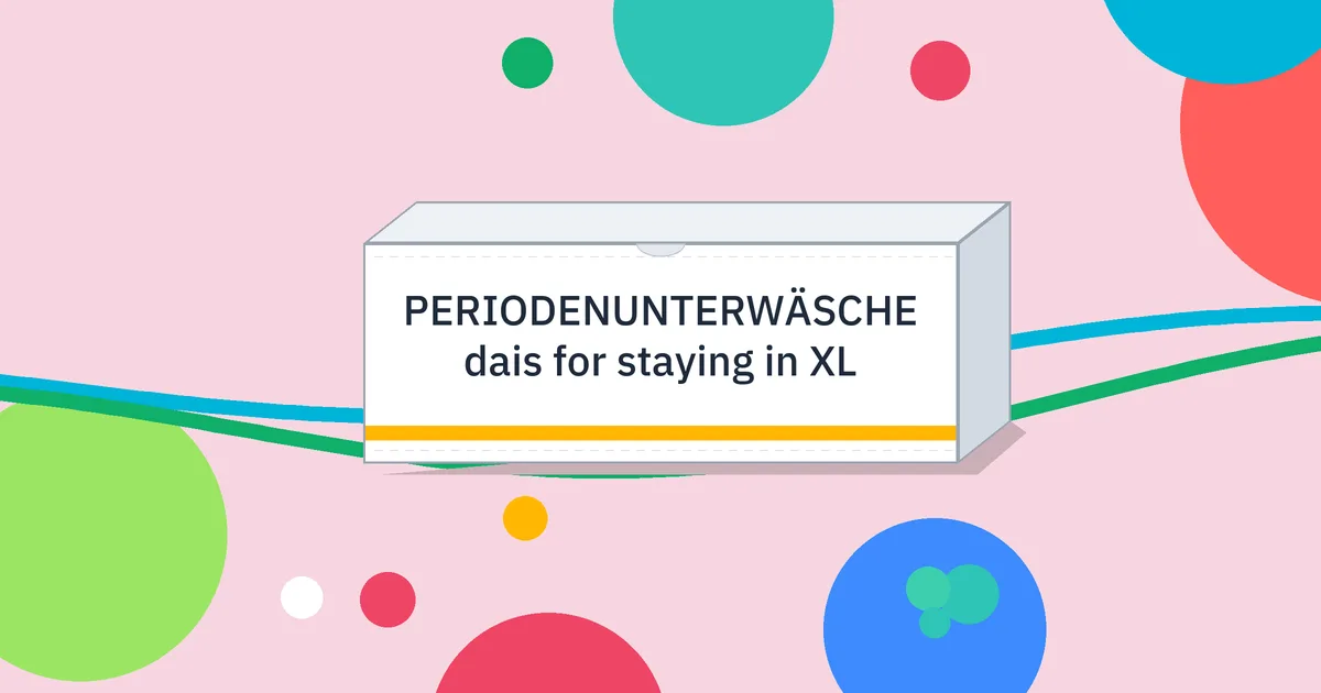 Symbolbild: Packung mit der Aufschrift PERIODENUNTERWÄSCHE dais for staying in XL (PZN 18331358) – Verfügbarkeit und Bezug in Apotheken in Frankfurt am Main